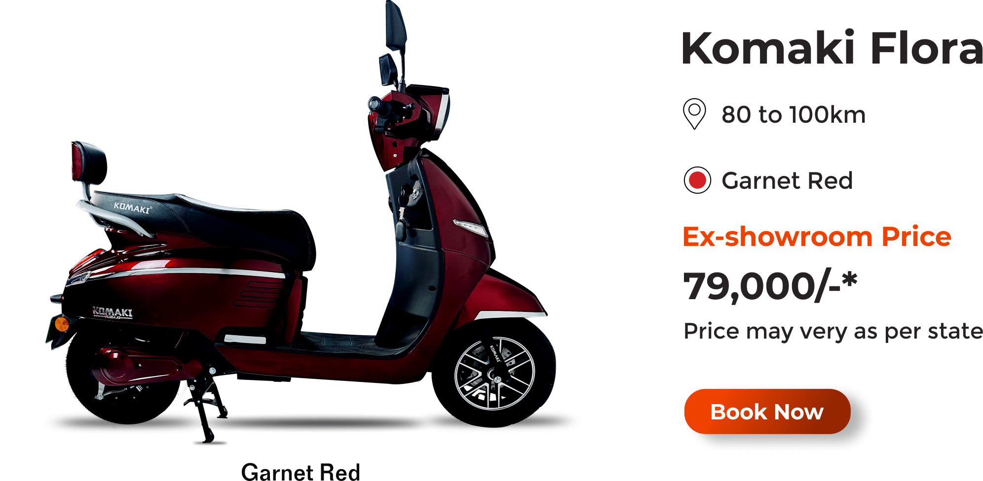 KOMAKI FLORA: Price, Mileage, Images, Colours, Specs, and Reviews